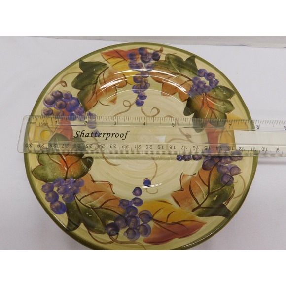 Dining | Linens N Things Tabletops Fall Autumn Leaves Grapes 8 Salad ...